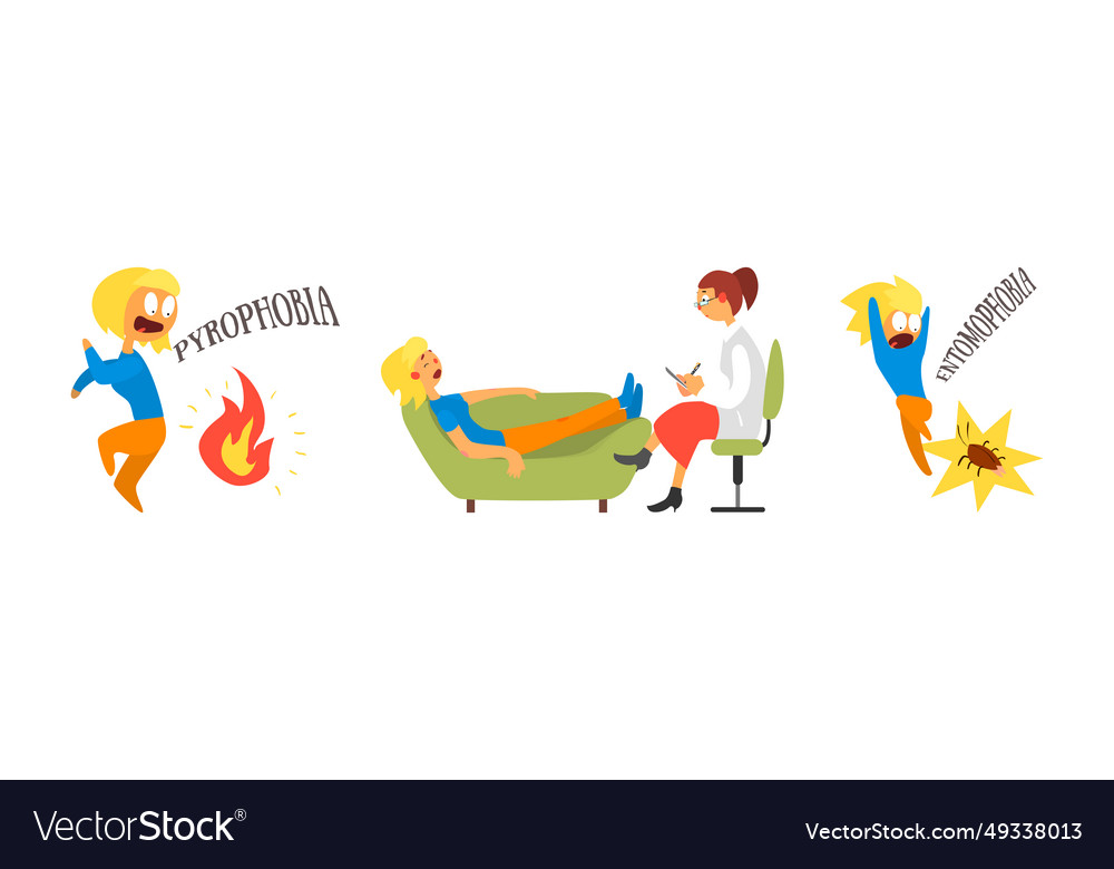 People fear and phobias scared afraid Royalty Free Vector People fear and phobias scared afraid Royalty Free Vector