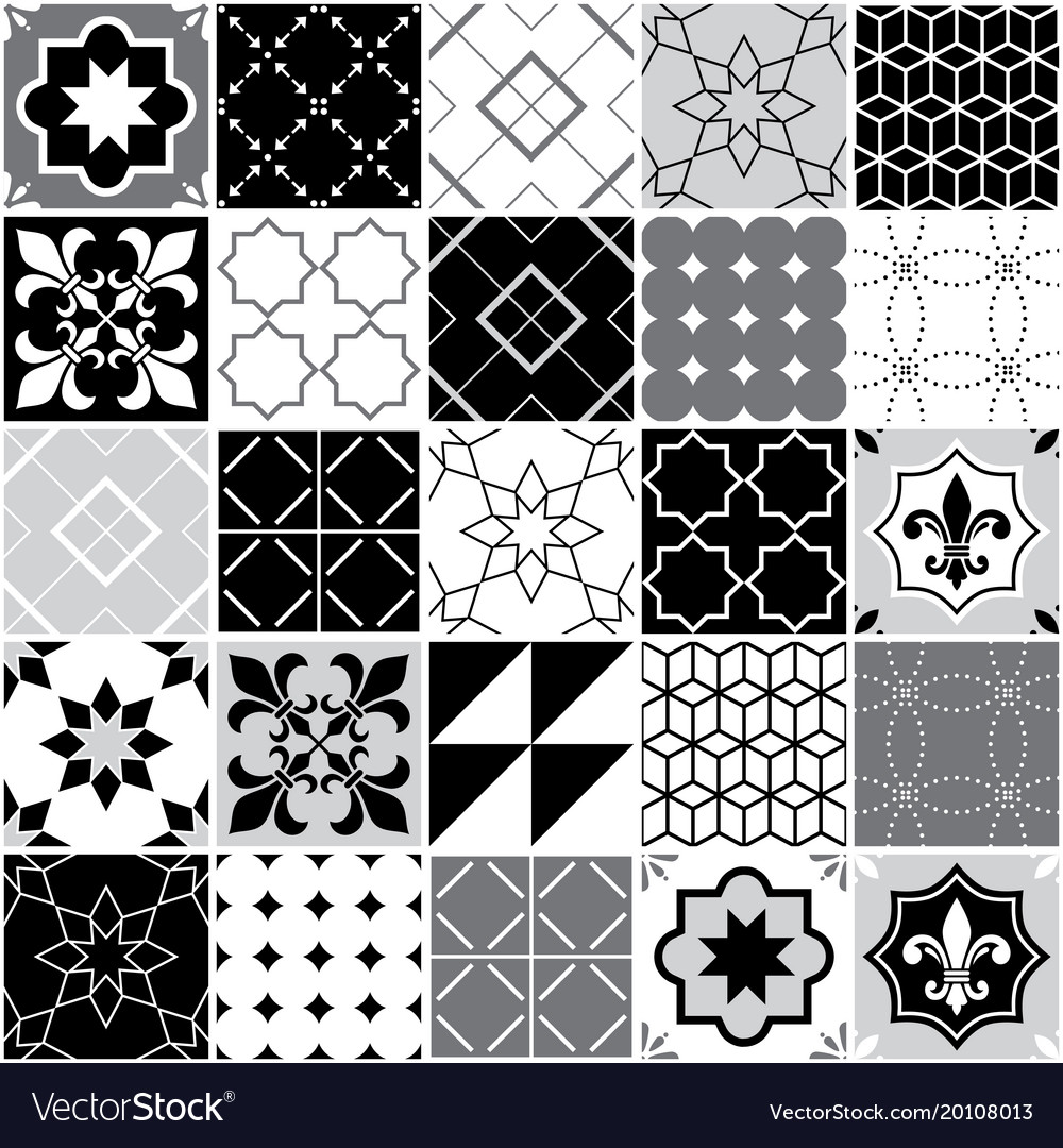 Portuguese tiles azulejos seamless pattern Vector Image Portuguese tiles azulejos seamless pattern Vector Image