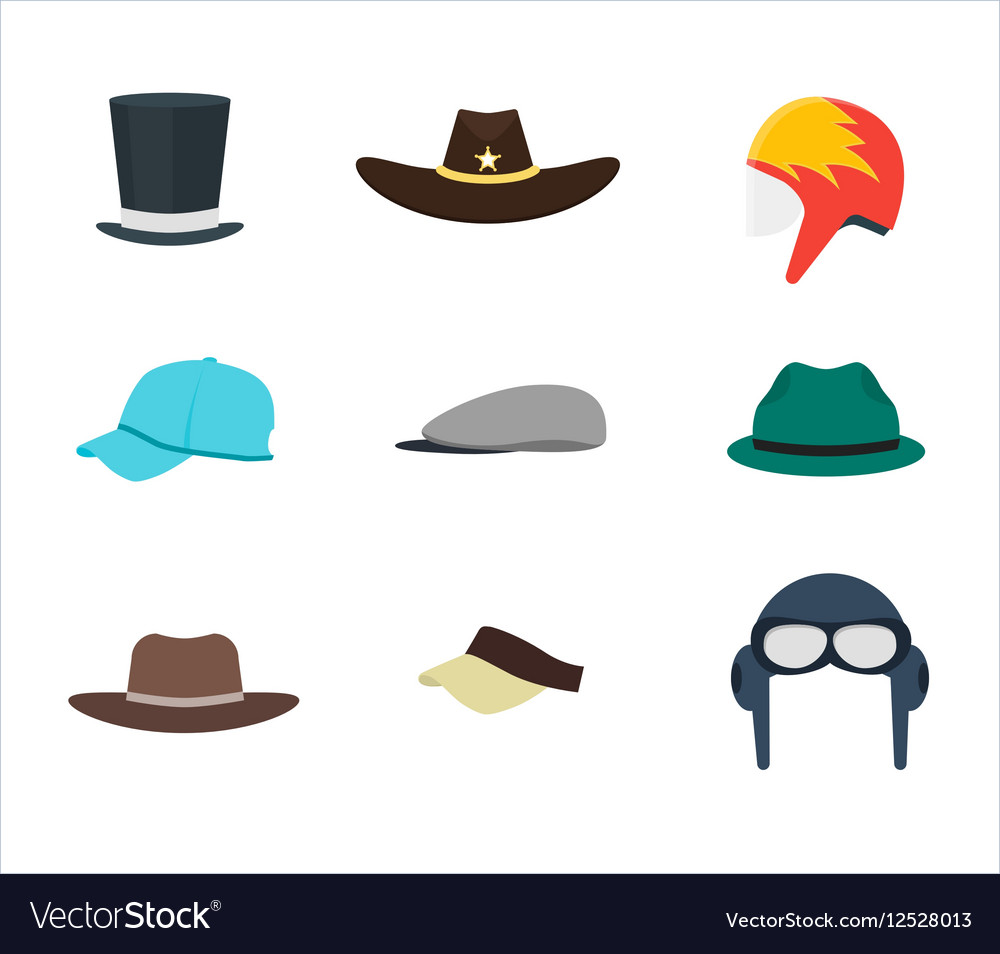Professions Hats Set for Men Royalty Free Vector Image Professions Hats Set for Men Royalty Free Vector Image