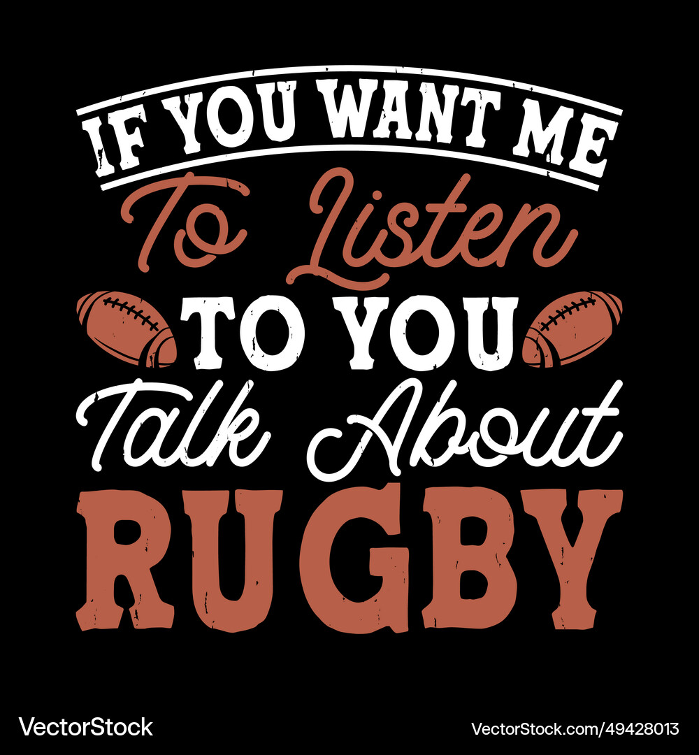Rugby player coach t-shirt design Royalty Free Vector Image