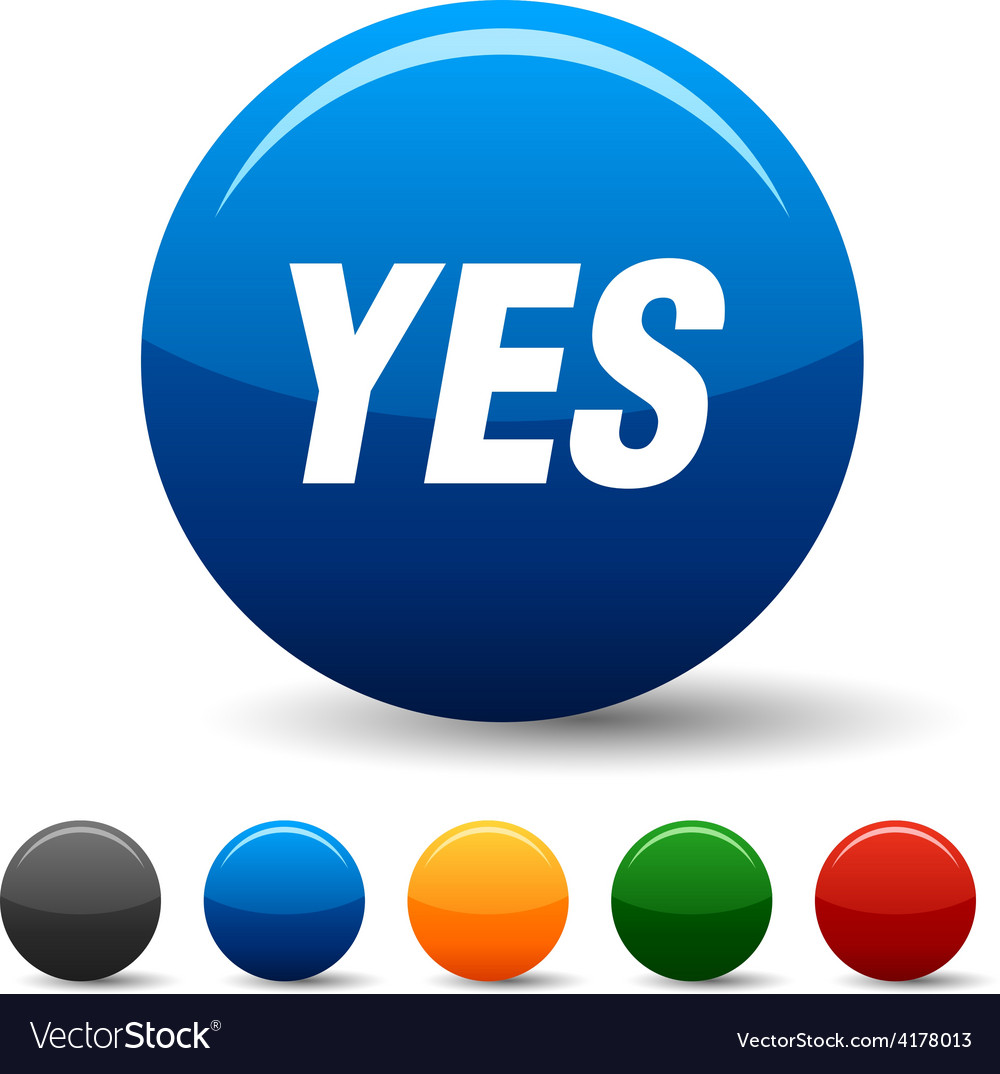 Yes icons Royalty Free Vector Image - VectorStock