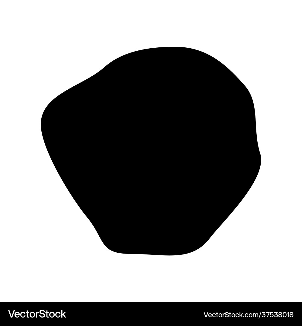 Abstract ink blotch round liquid blot inkblot Vector Image