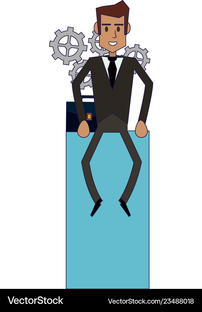 Businessman successful cartoon Royalty Free Vector Image