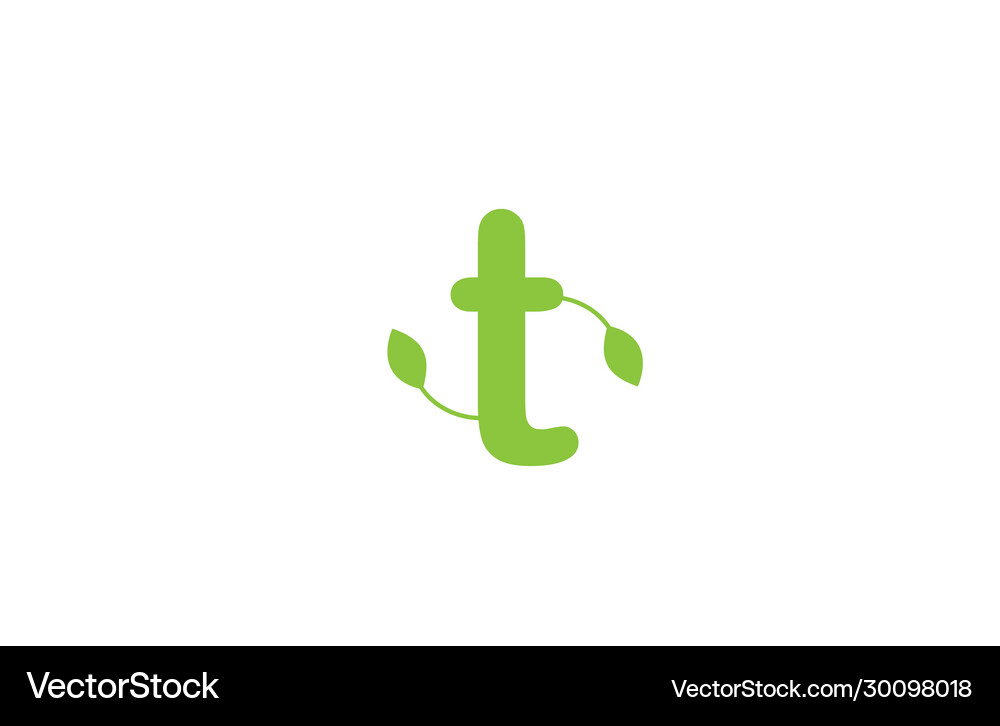 The Letter T Designs In Green