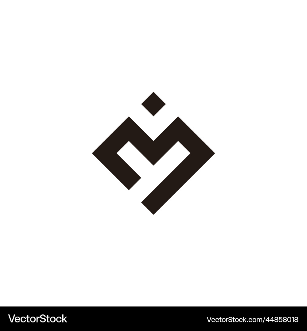 Letter m y and v square symbol simple logo Vector Image