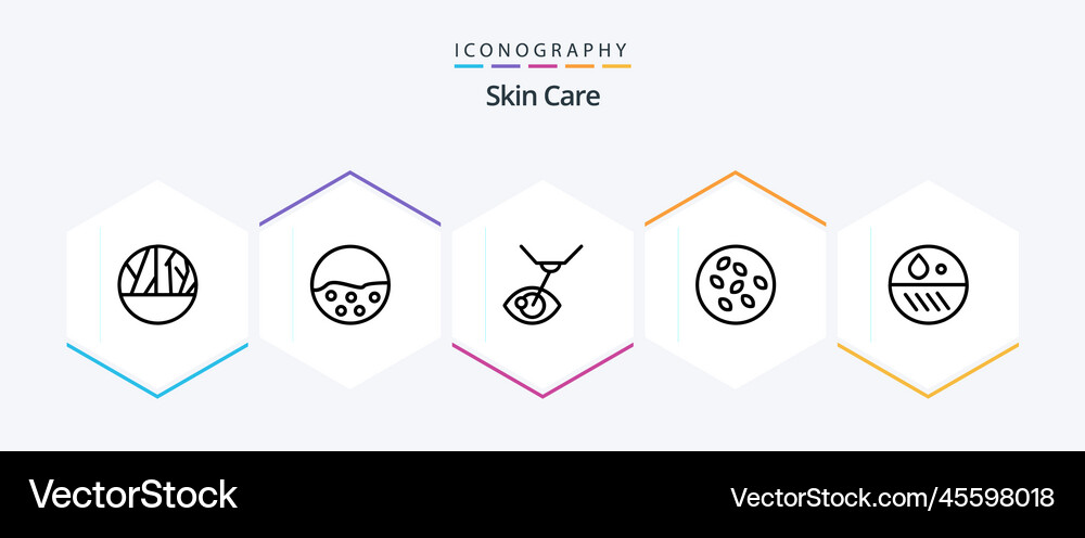 Skin 25 line icon pack including dermatologist Vector Image