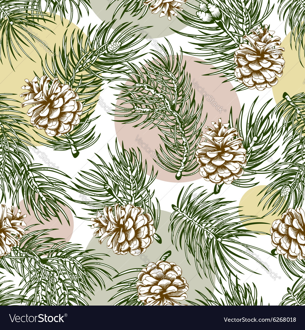 Spruce seamless pattern Royalty Free Vector Image
