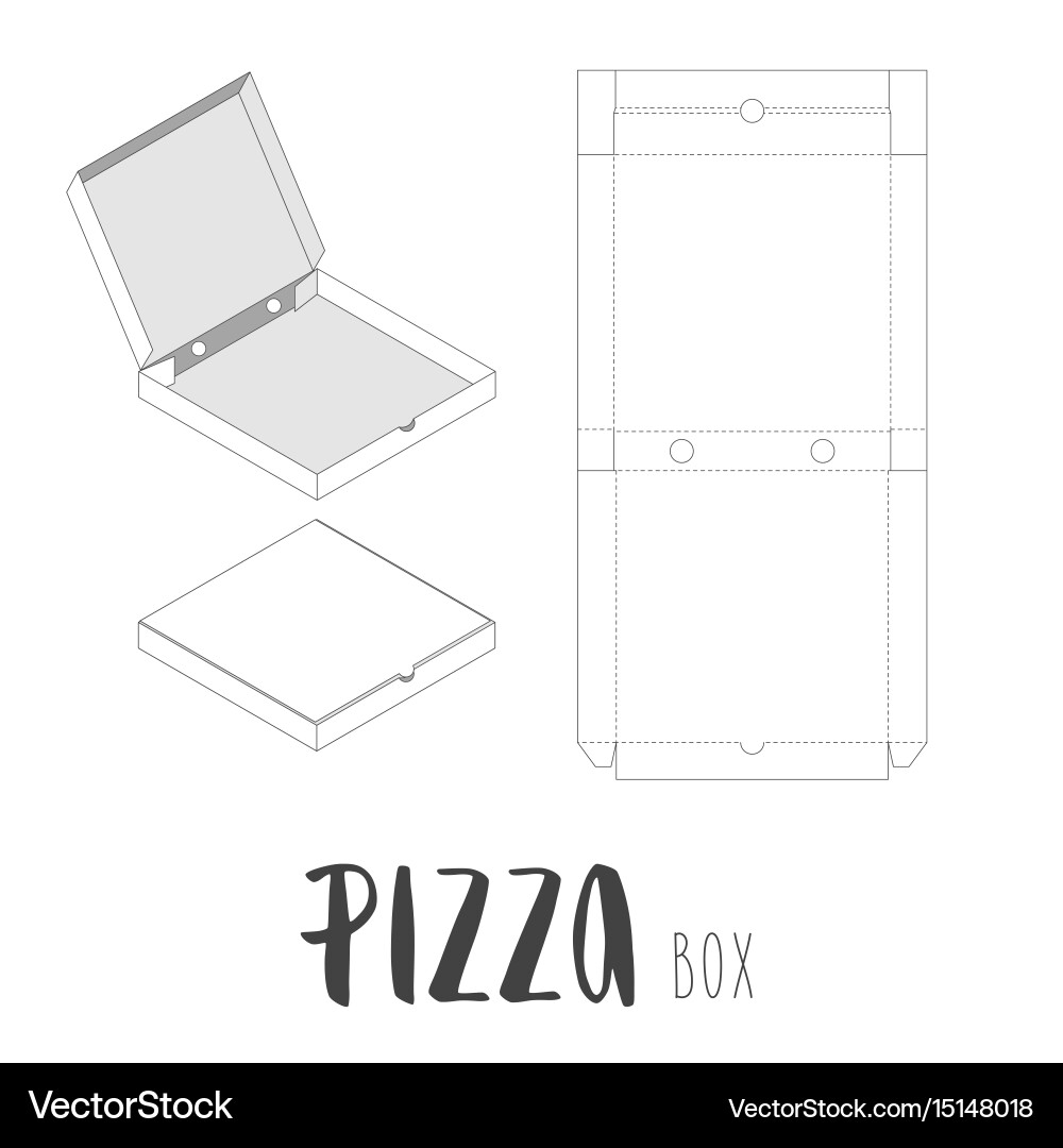 Stock box for pizza Royalty Free Vector Image - VectorStock