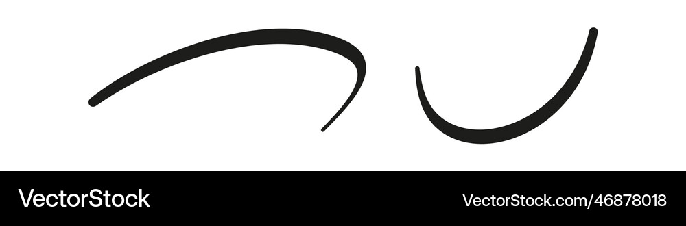Swoosh swash underline stroke setabstract wavy Vector Image