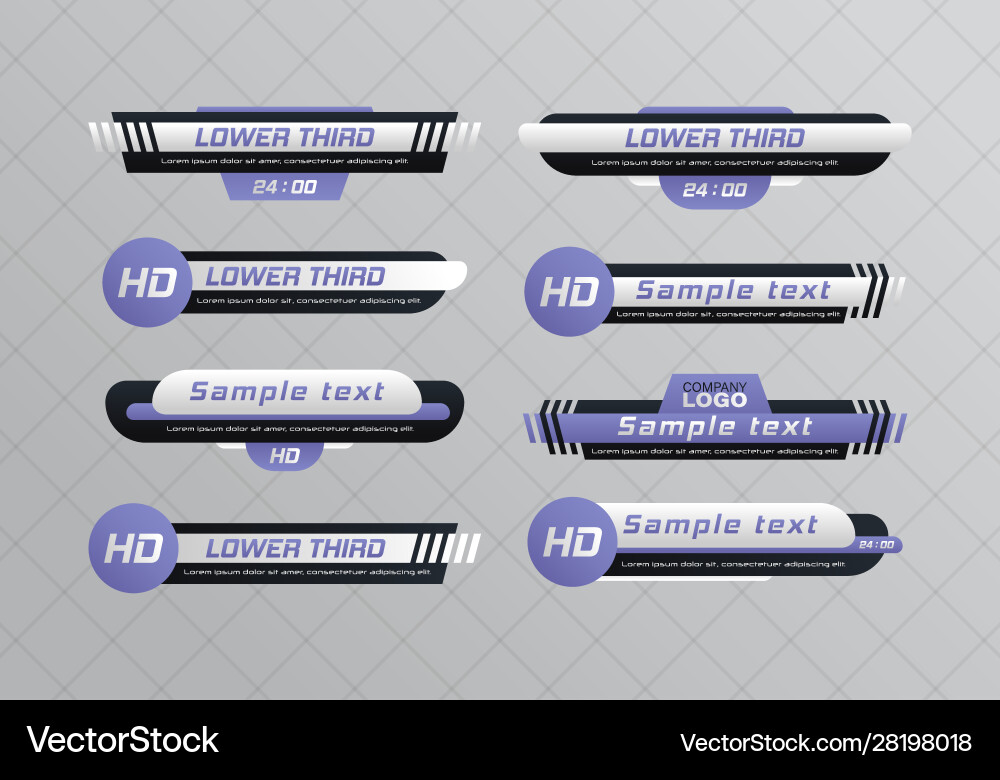Tv news bar Royalty Free Vector Image - VectorStock