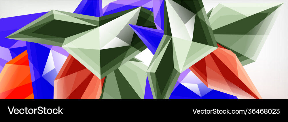 3d triangles and pyramids abstract Royalty Free Vector Image