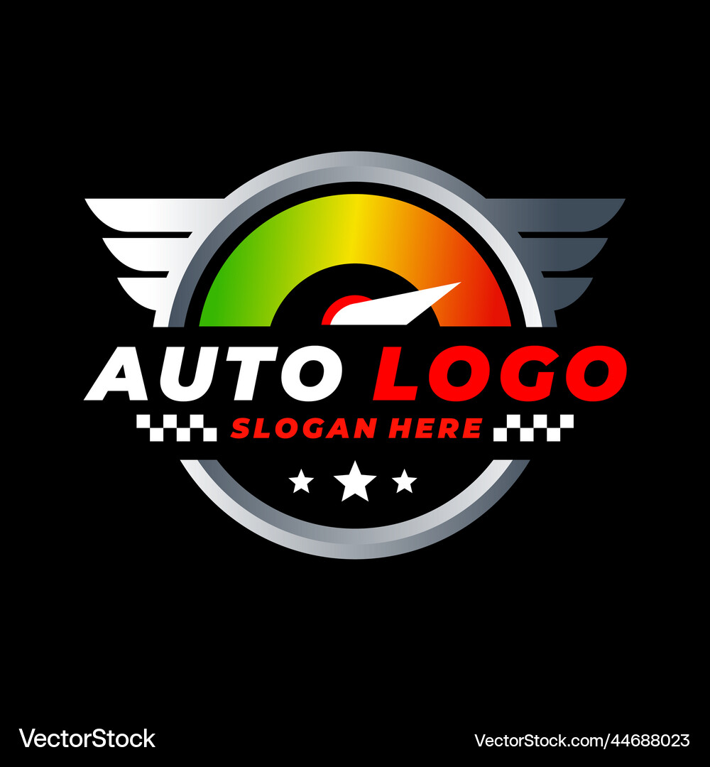 Automotive speed car logo Royalty Free Vector Image