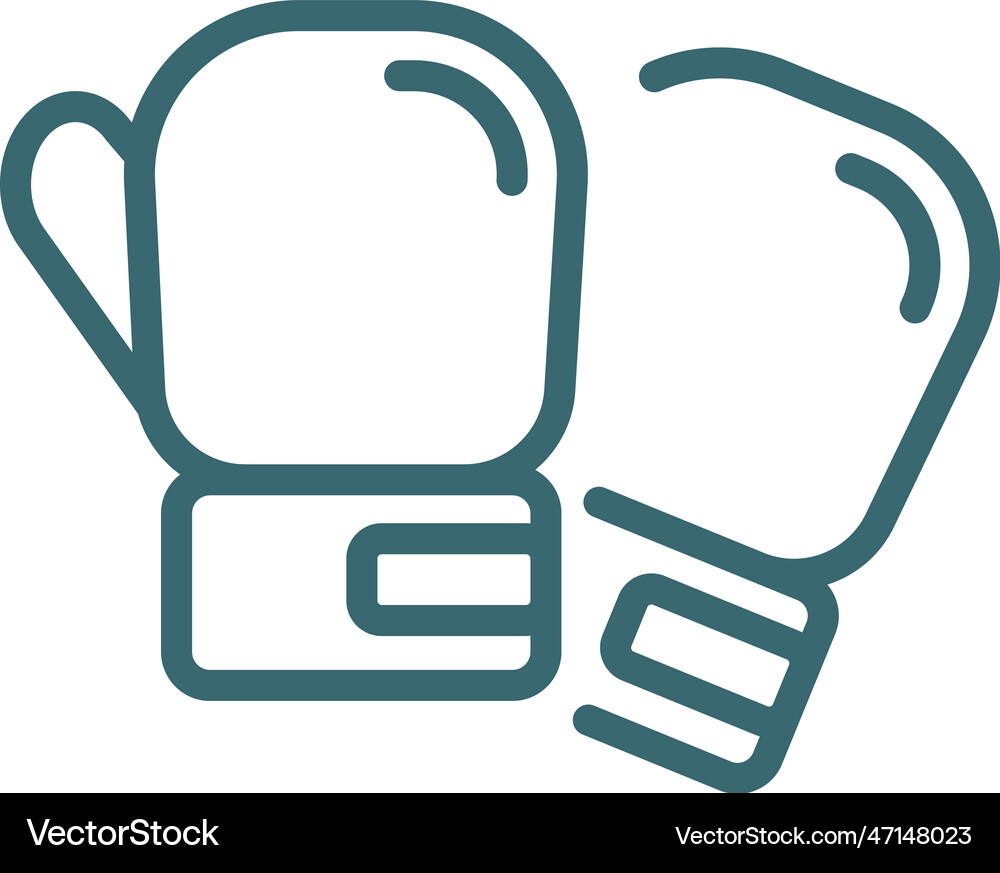 Boxing glove icon thin line glove icon Royalty Free Vector