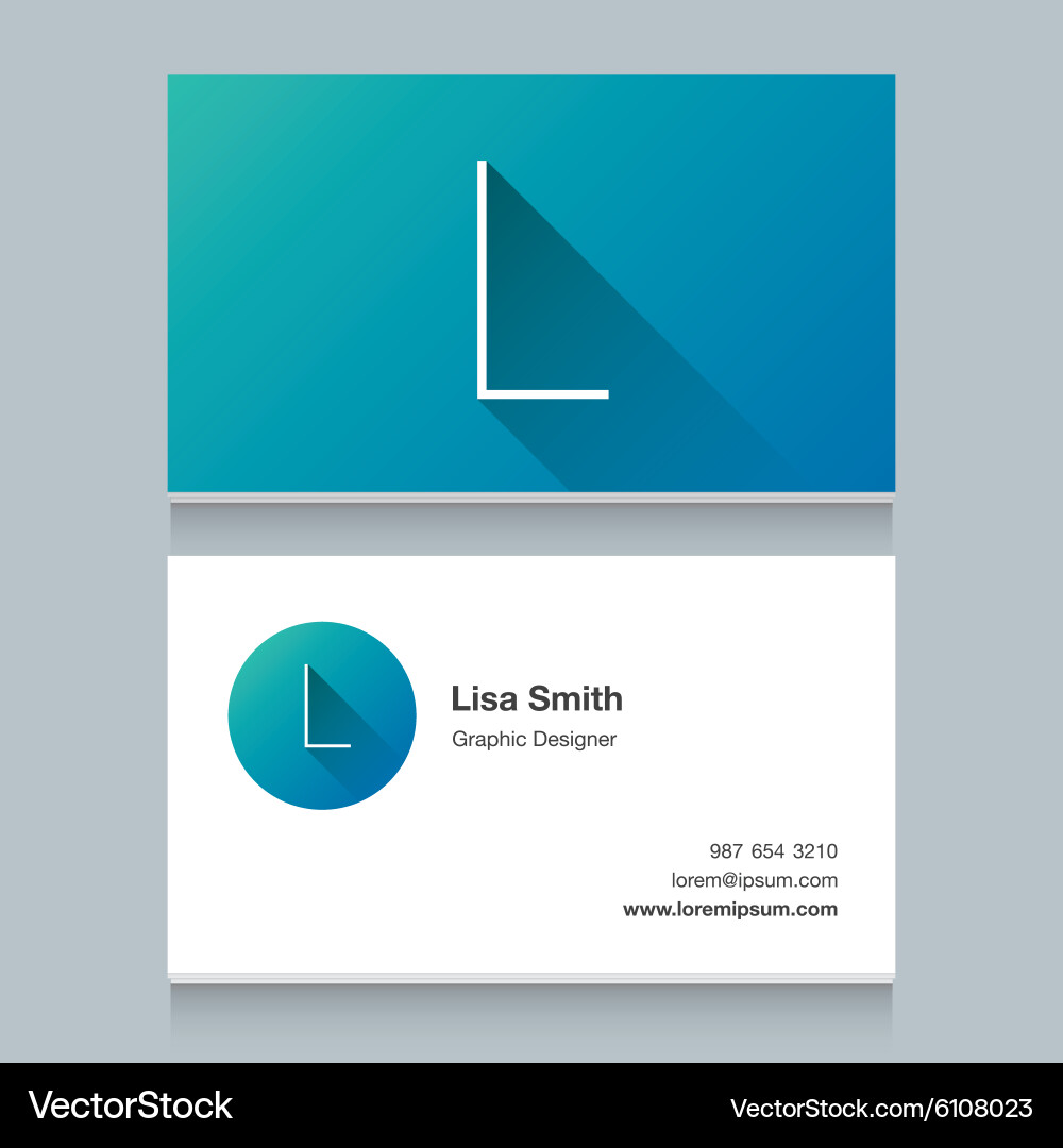 Business card letter l Royalty Free Vector Image