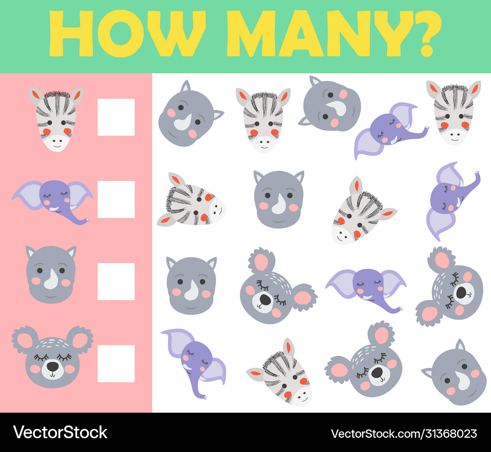 Counting game for preschool children educational Vector Image