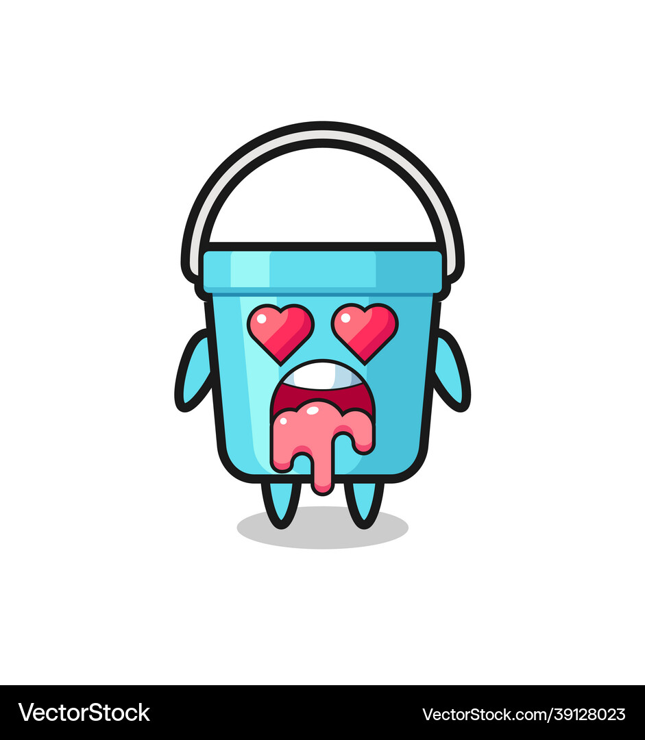 Falling in love expression of a cute plastic Vector Image