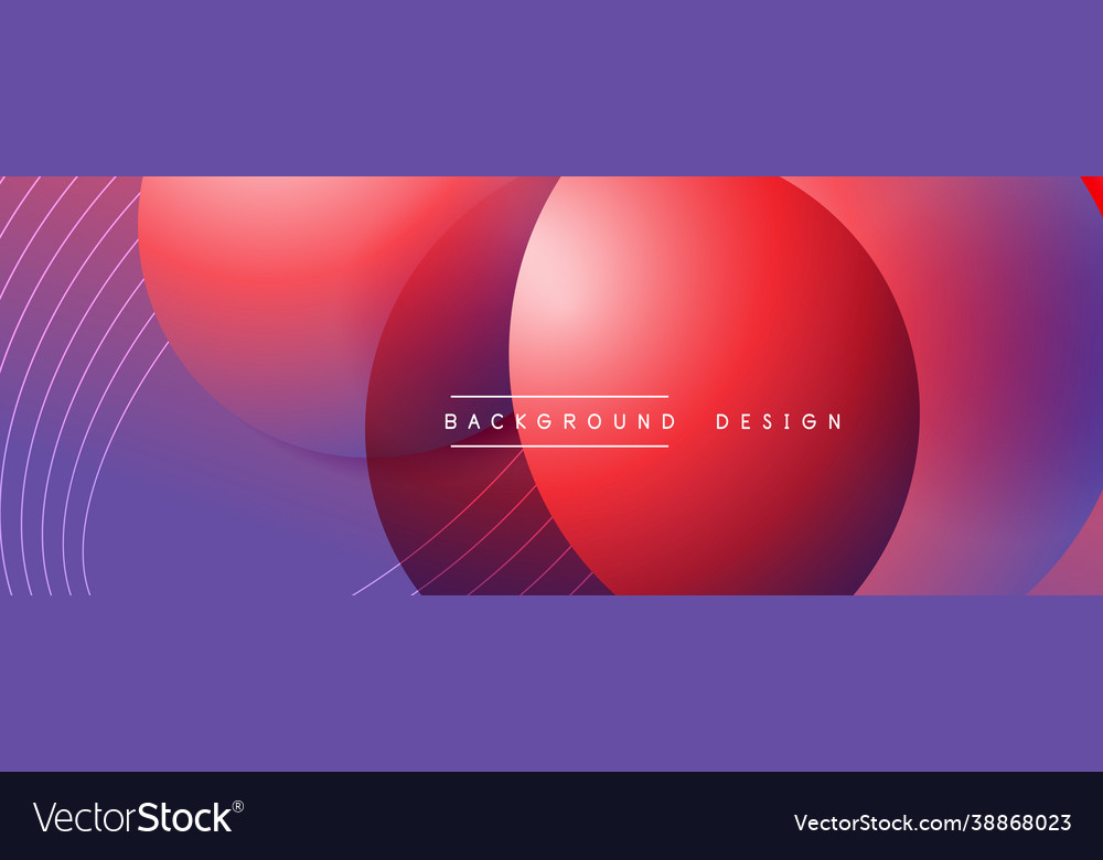 Gradient circles with shadows techno Royalty Free Vector