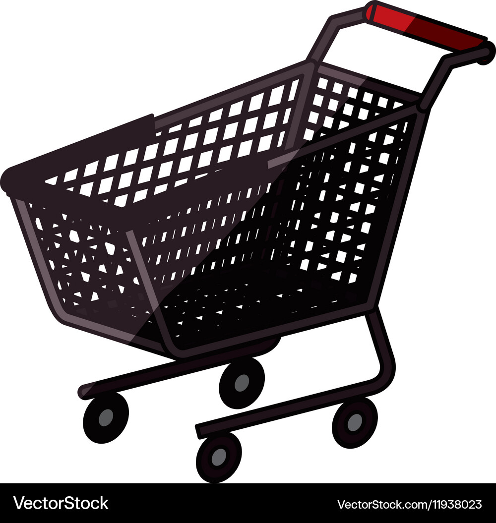 Isolated shopping cart design Royalty Free Vector Image