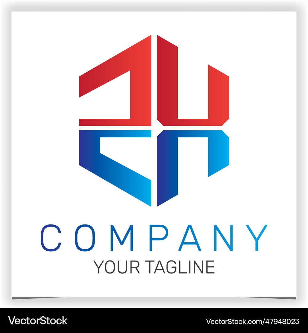 Letter zx initial hexagon logo icon premium Vector Image