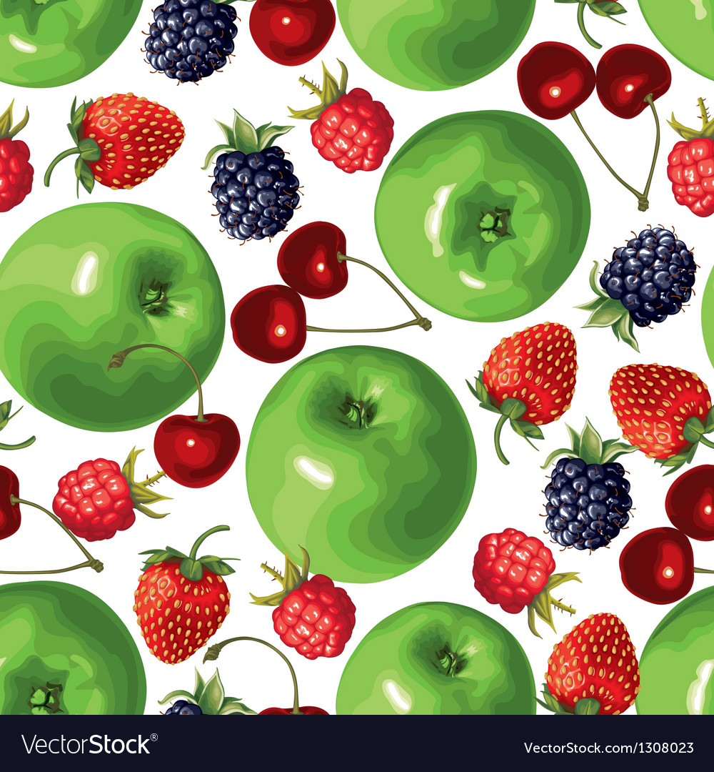 Multifruit pattern Royalty Free Vector Image - VectorStock