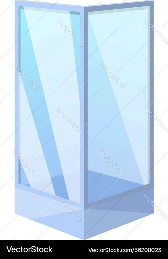 Shower stall bathroom icon cartoon style Vector Image