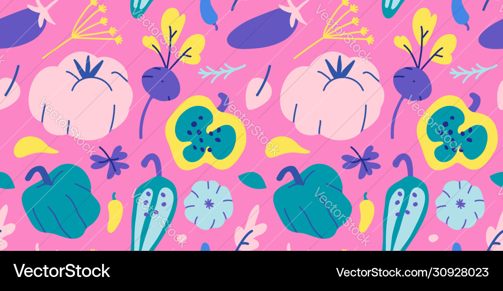 Vegetable pattern agriculture fruits food Vector Image