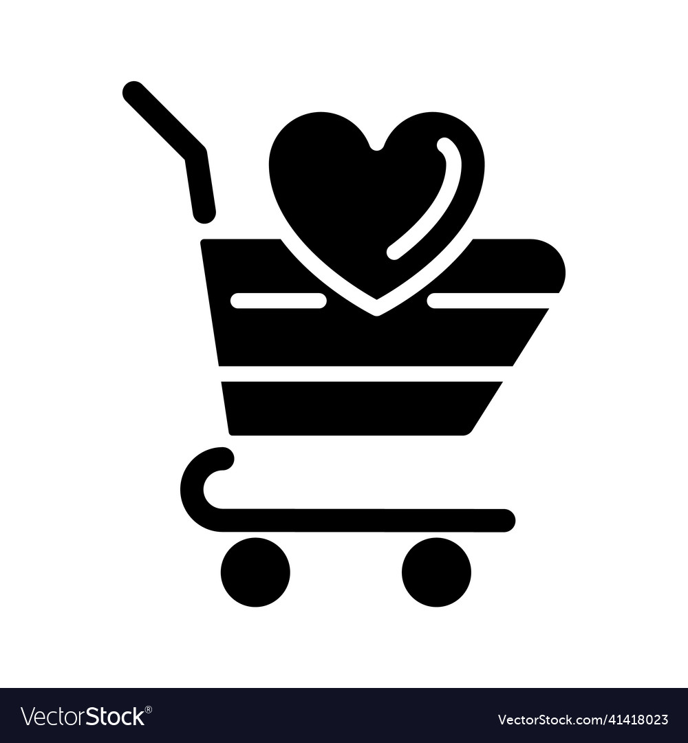 Wish list black glyph icon Royalty Free Vector Image