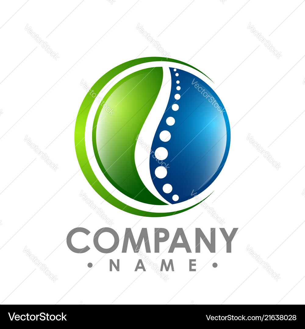 Chiropractic abstract colorful circle logo design Vector Image