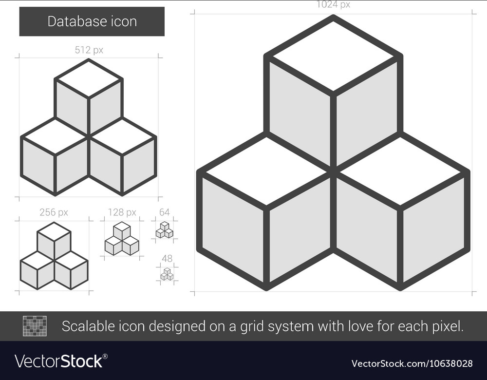Database line icon Royalty Free Vector Image - VectorStock