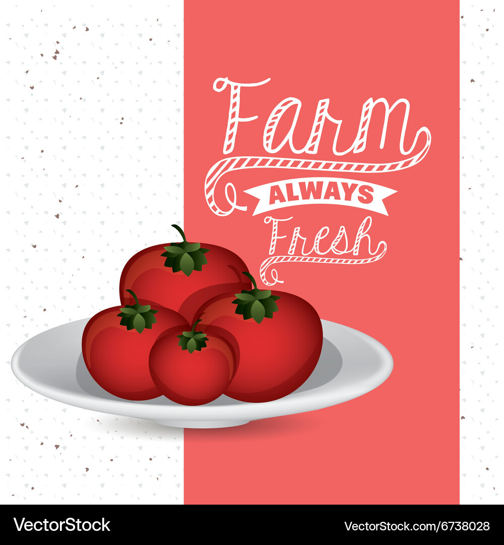 Farm fresh food design Royalty Free Vector Image