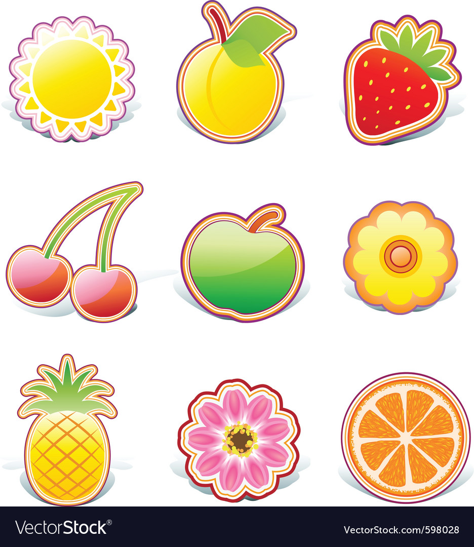 Fruity design elements Royalty Free Vector Image