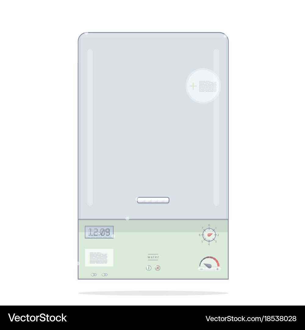 Gas boiler heating the house Royalty Free Vector Image
