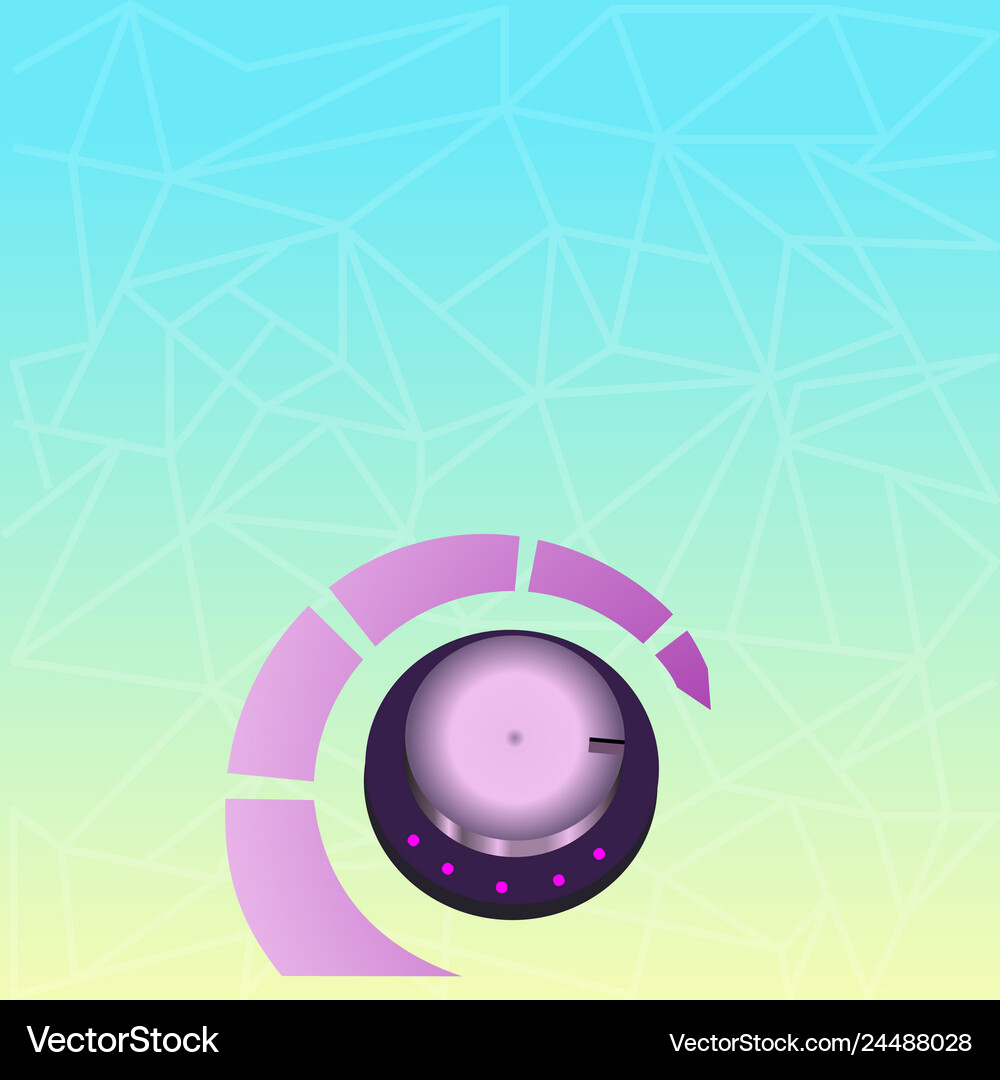 High and low rotary control switch of electronic Vector Image