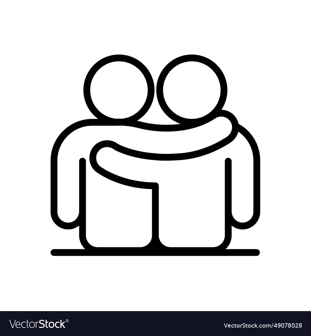 Hug icon Royalty Free Vector Image - VectorStock