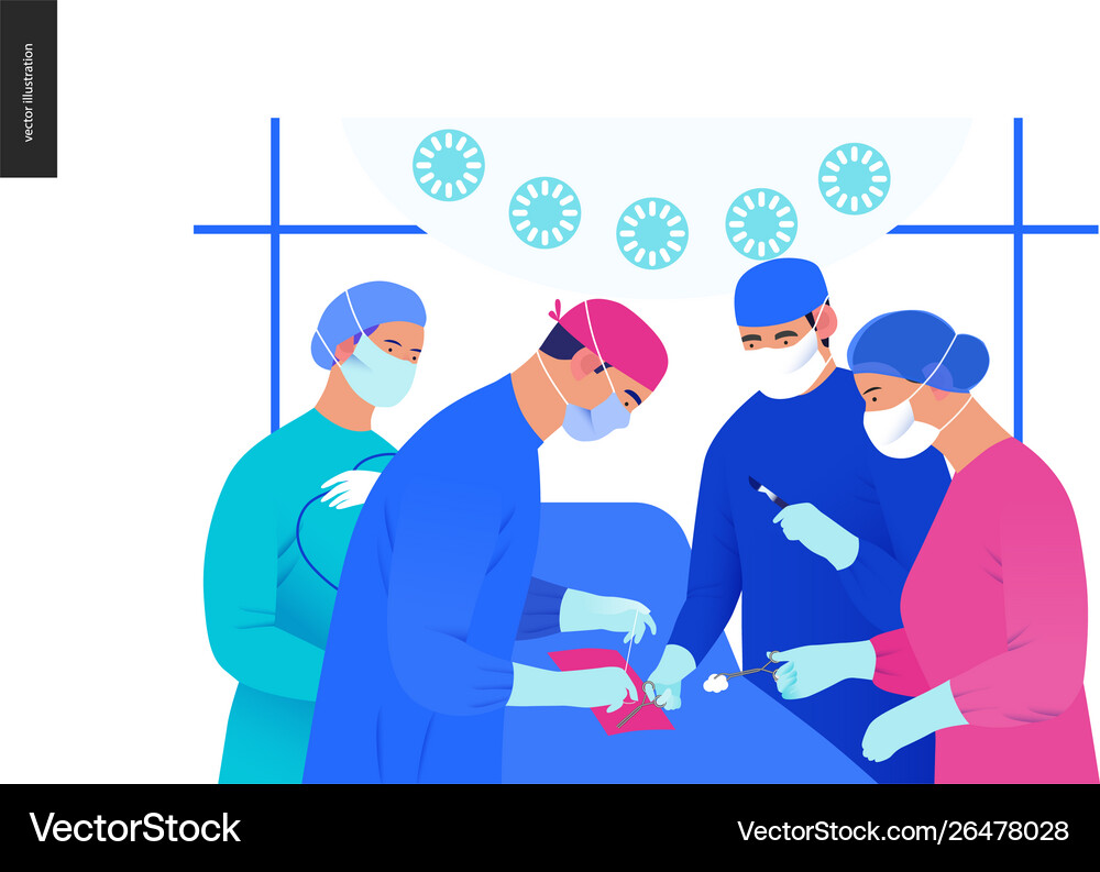 Medical insurance template - surgery Royalty Free Vector