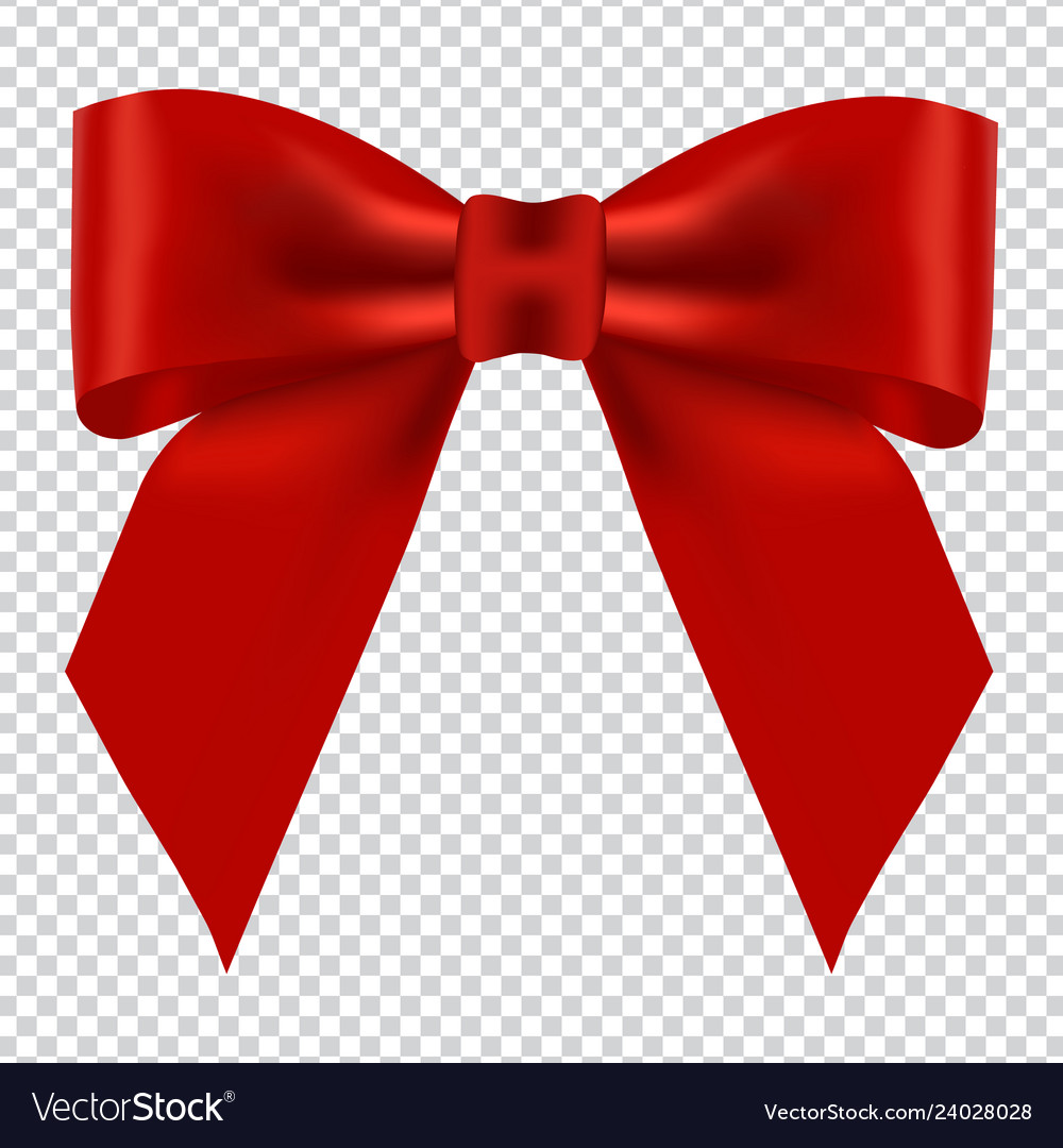 Red bow Royalty Free Vector Image - VectorStock