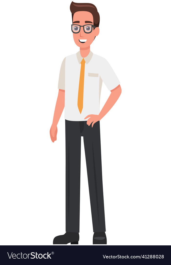 School or university teacher male character Vector Image