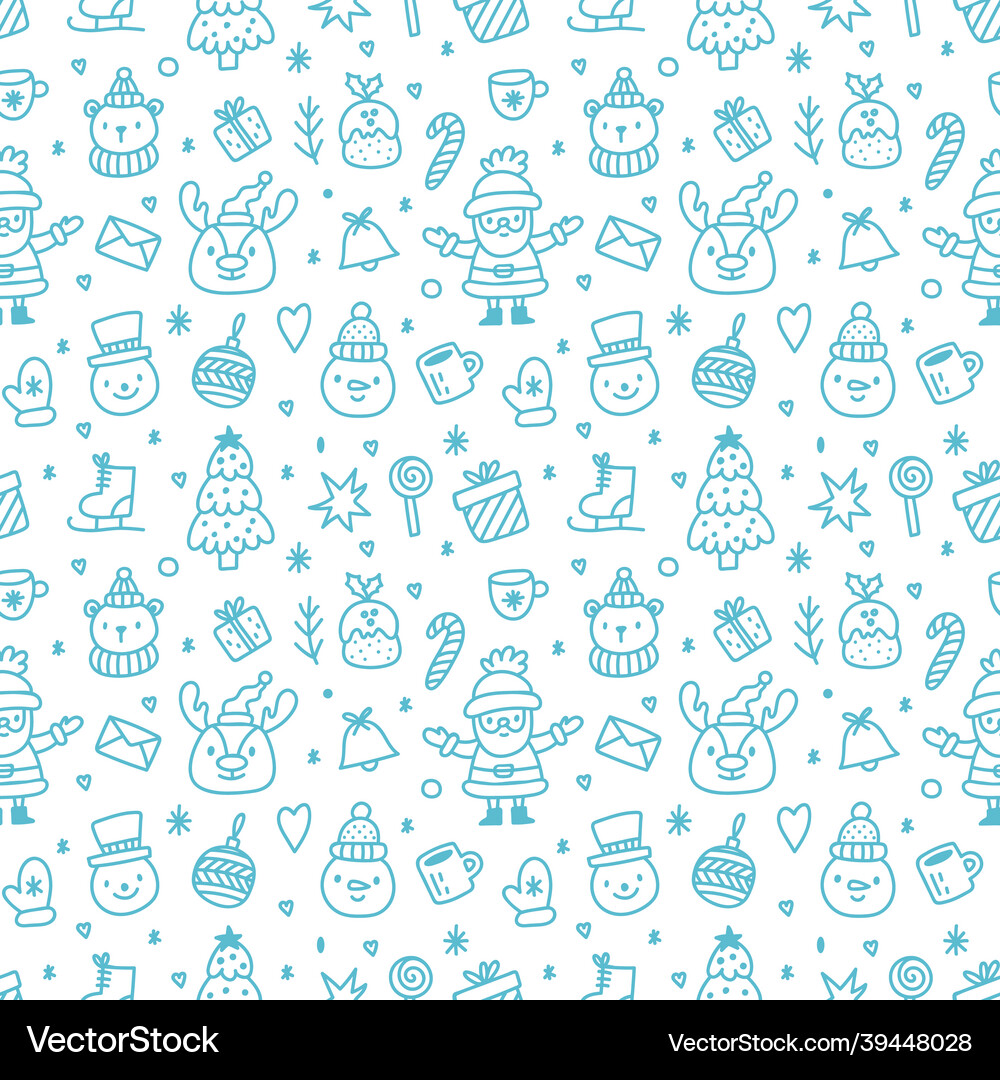 Seamless pattern for christmas on a white Vector Image
