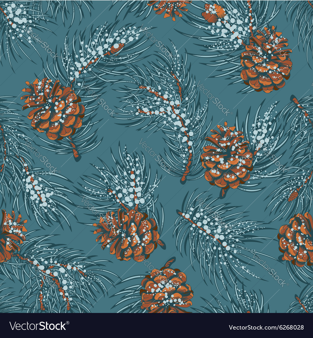 Spruce seamless pattern Royalty Free Vector Image