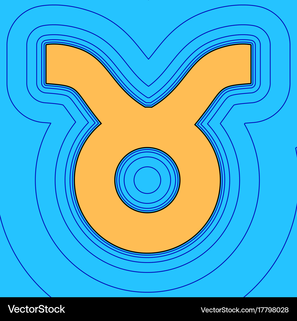 Taurus sign sand color icon Royalty Free Vector Image
