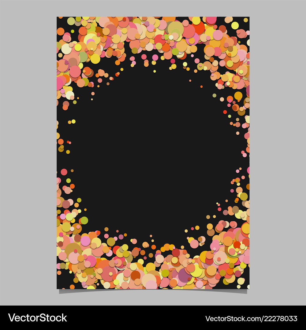 Abstract blank scattered confetti dot poster Vector Image
