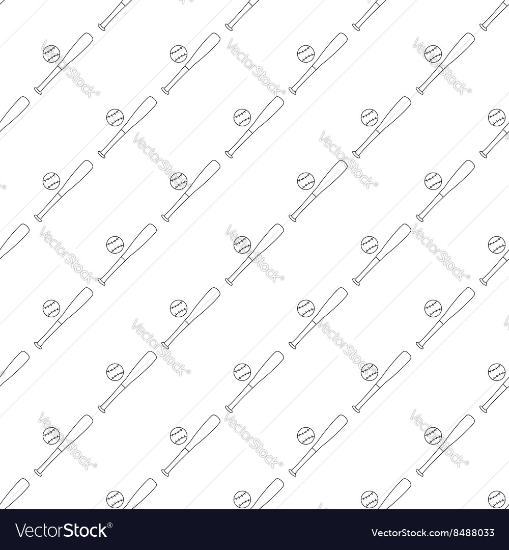 Baseball pattern seamless Royalty Free Vector Image