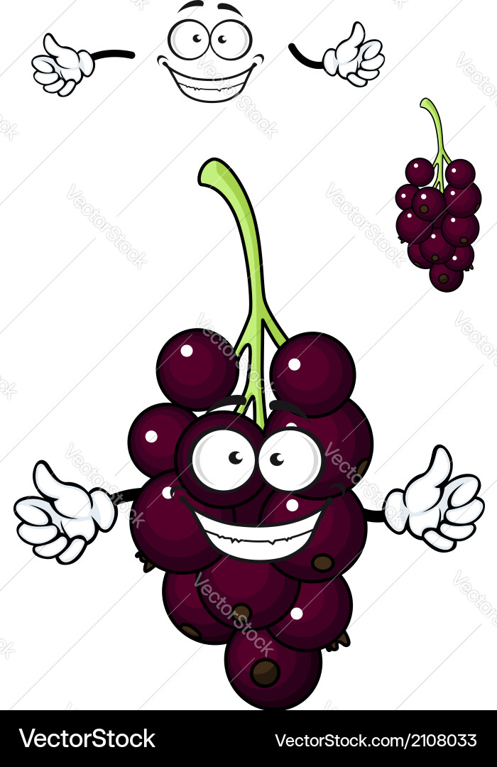 Cartoon bunch of currant berries Royalty Free Vector Image