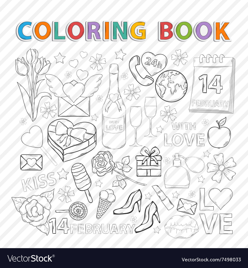 Coloring set Royalty Free Vector Image - VectorStock