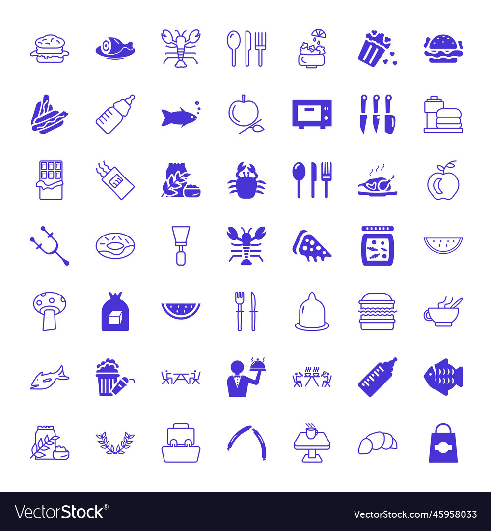Eat icons Royalty Free Vector Image - VectorStock
