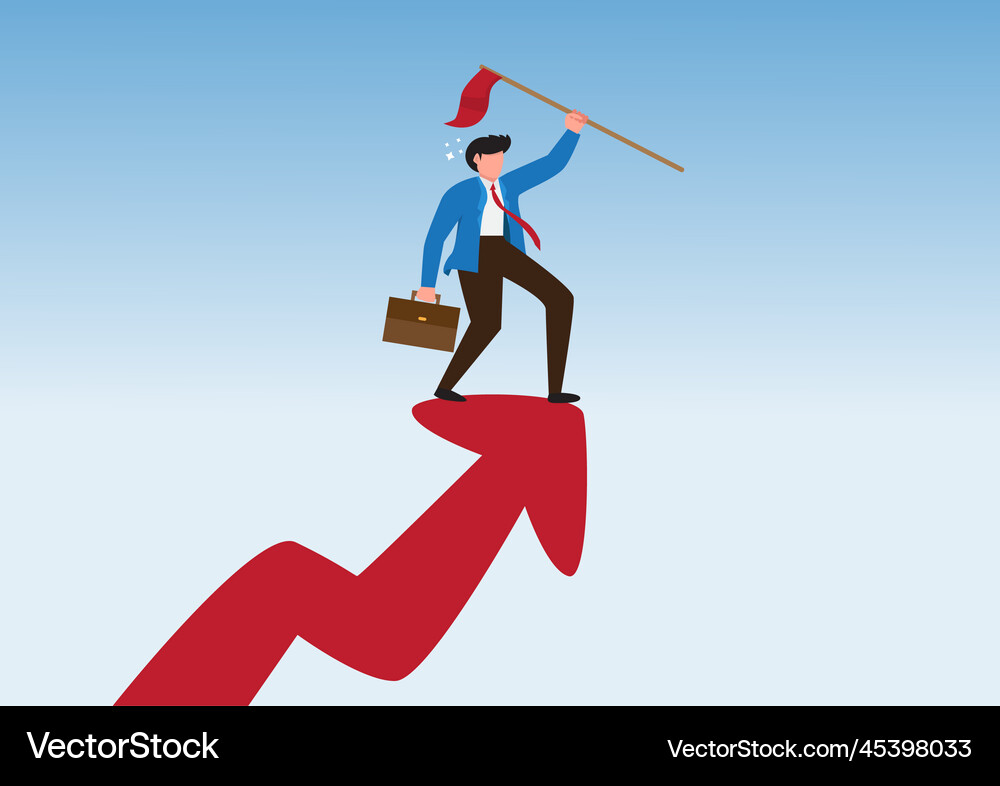 Growth strategy challenge to improve and achieve Vector Image