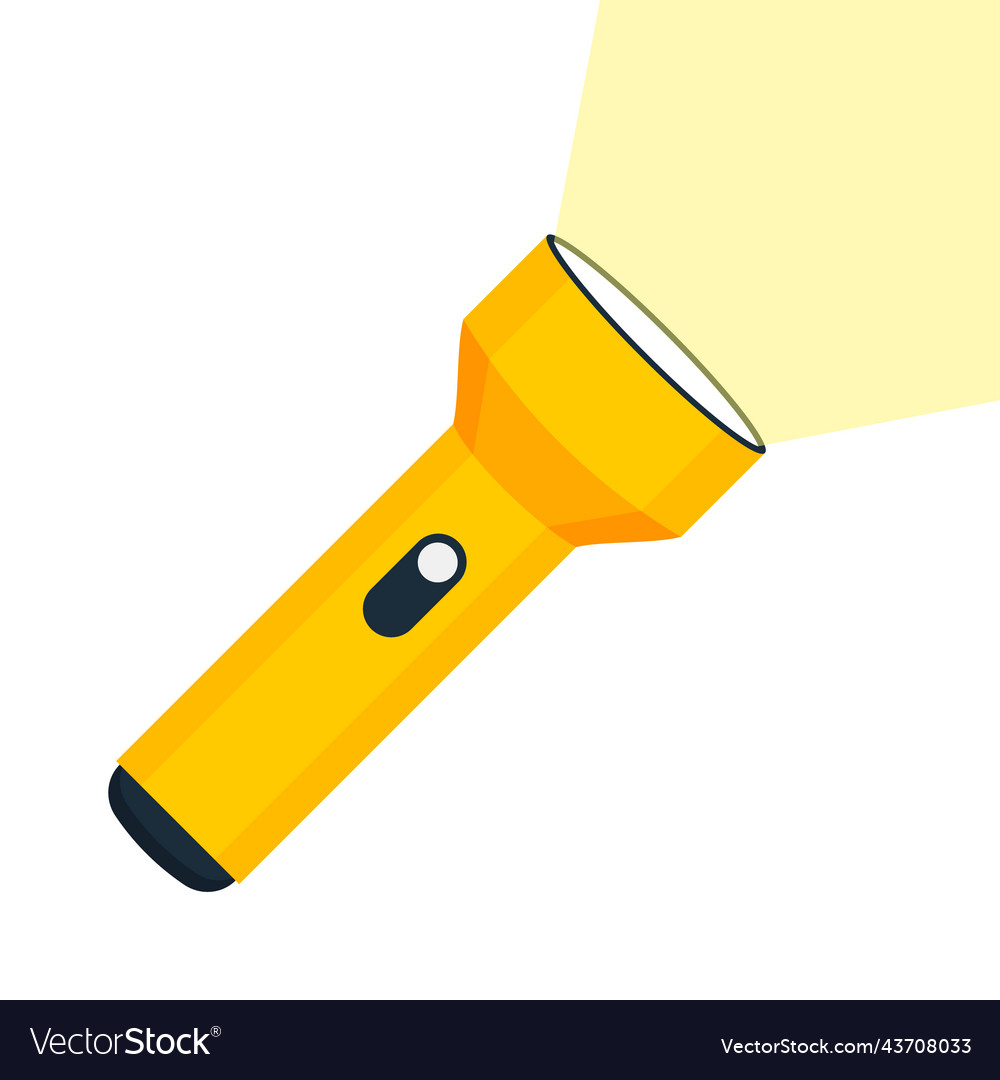 Handheld Flashlight Torch Royalty Free Vector Image