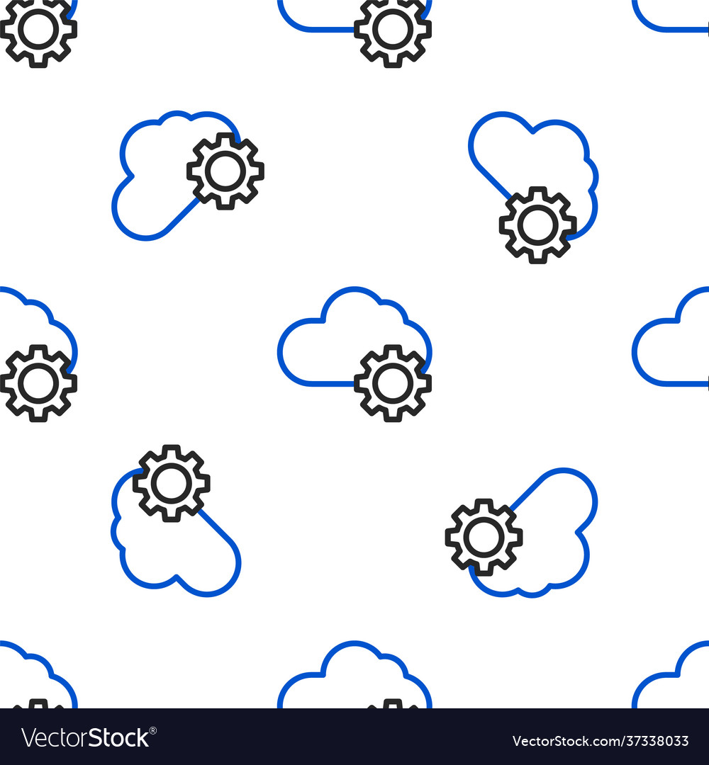 Line cloud technology data transfer and storage Vector Image