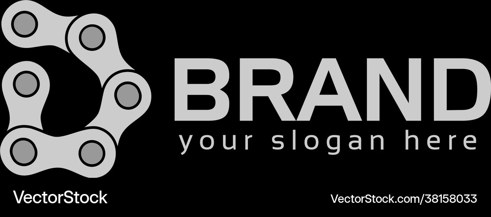 Logo letter d and chain formed chain Royalty Free Vector