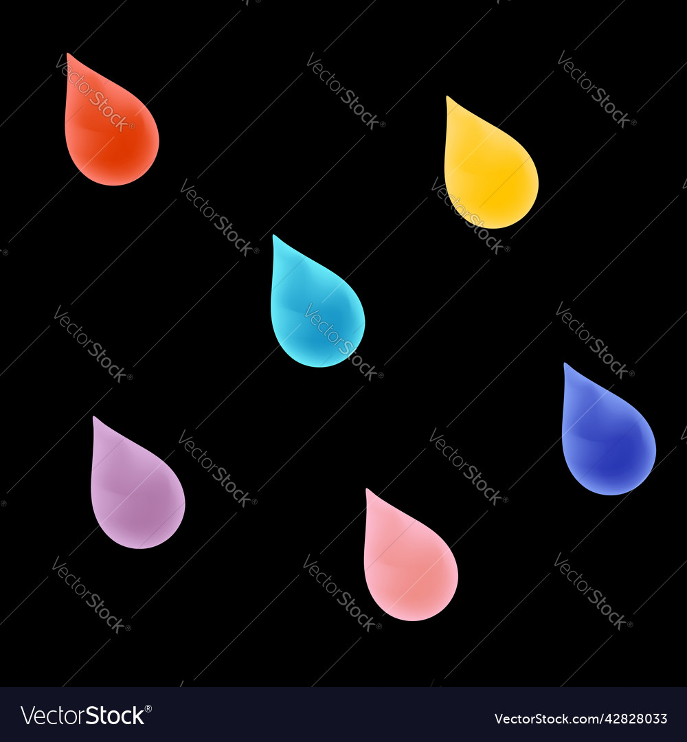 Multicolor drops Royalty Free Vector Image - VectorStock